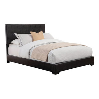 Coaster Conner Transitional Upholstered Faux Leather Eastern King Bed ...