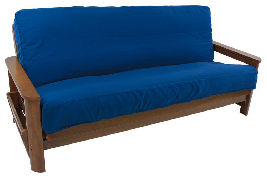 Solid Twill 8 to 9-inch Full Futon Cover - Transitional - Bar Stools ...