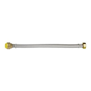 15" Lead Free Braided Water Heater Connector, 3/4" Fip"x3/4" Push In ...