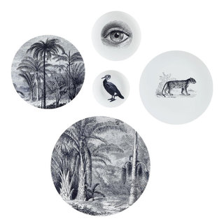 Maliya Wall Accent, White and Blue - Tropical - Wall Accents - by ...