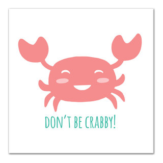Don't Be Crabby Crab Wall Art, 20x20 - Beach Style - Prints And Posters ...