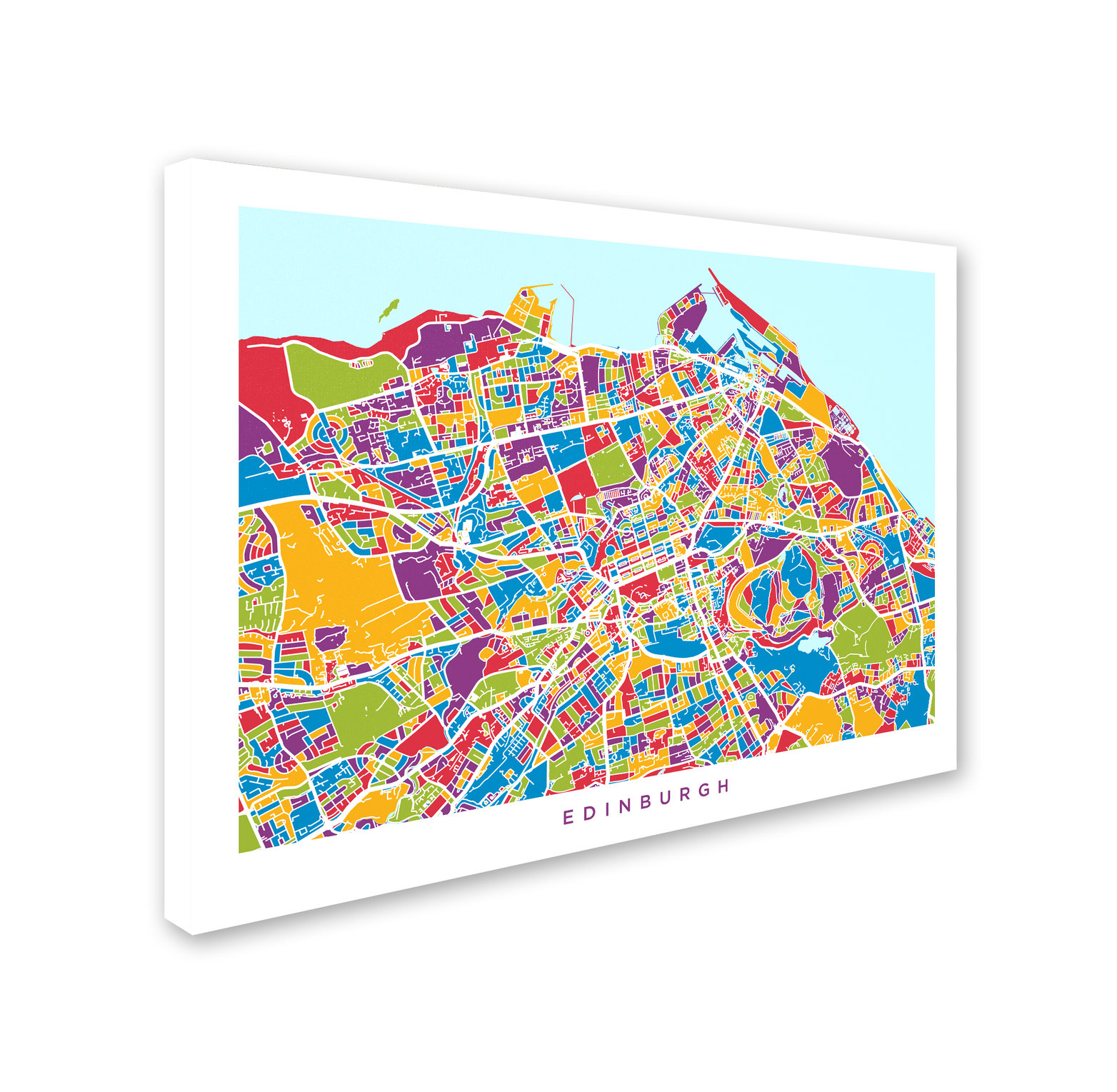 'Edinburgh Street Map' Canvas Art by Michael Tompsett, 18" x 24 ...
