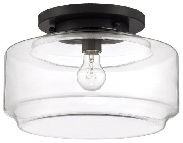 Craftmade Peri 1-Light 14" Flushmount, Flat Black - Transitional ...