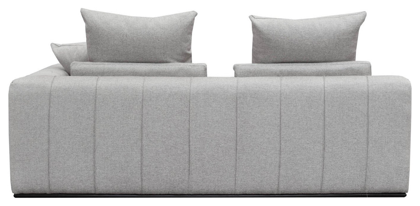 Alba Stone Light Grey Sullivan Sectional Sofa - Transitional ...