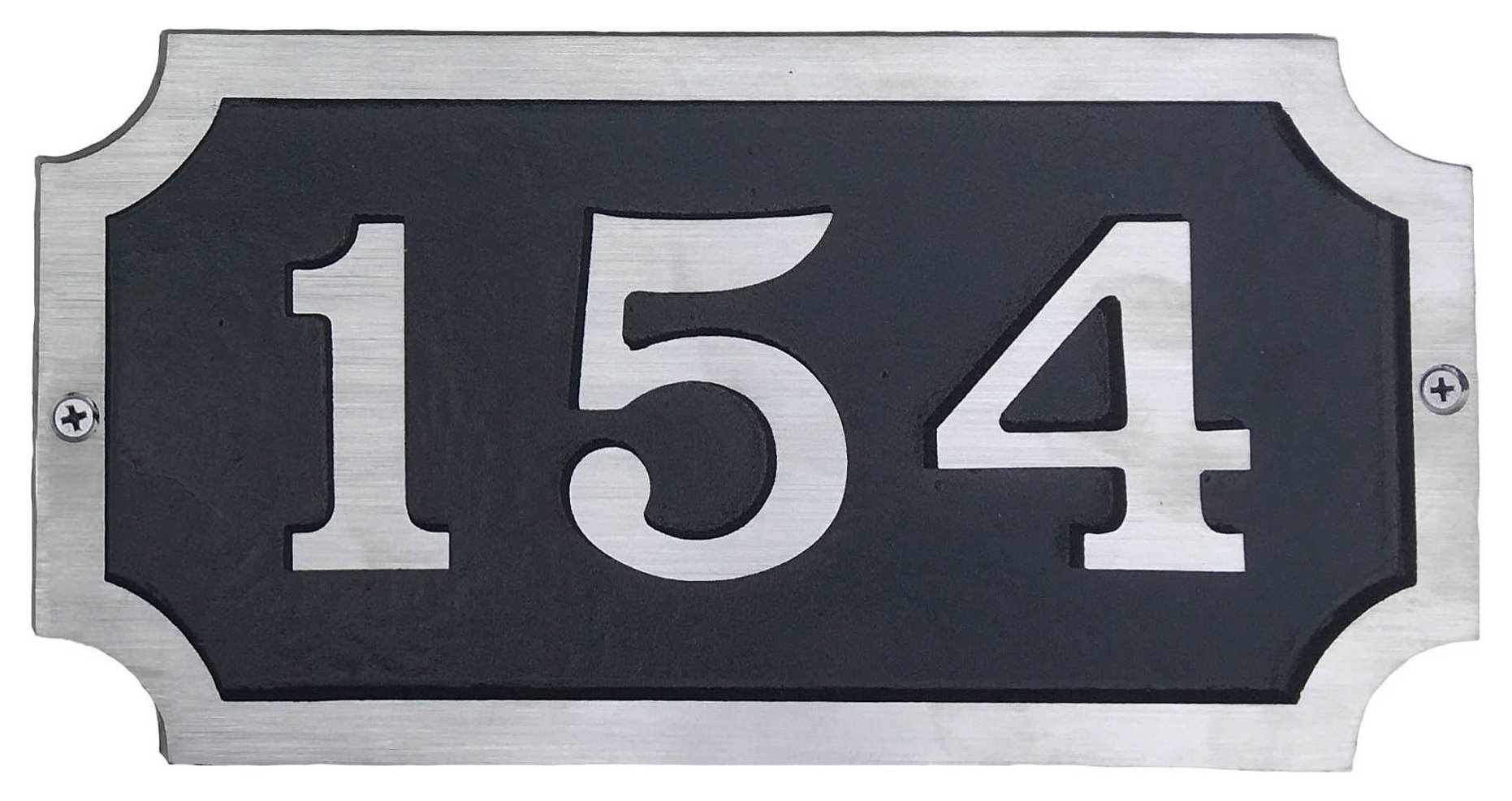 Address Plaque Solid Aluminum William House Sign, Bold Font ...