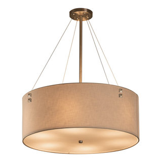 Textile Finials 24" Drum Pendant, Pair of Square With Point Finials ...