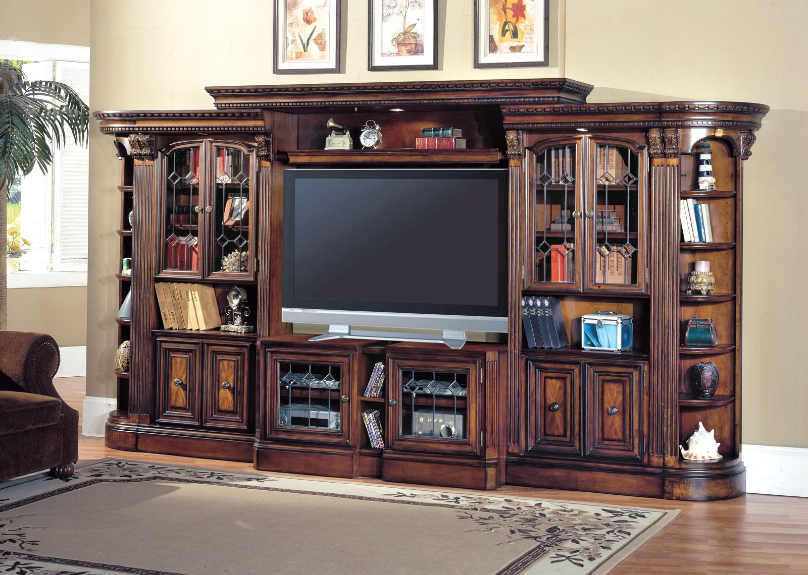 Parker House Huntington Expandable Grand Entertainment Wall in Vintage ...