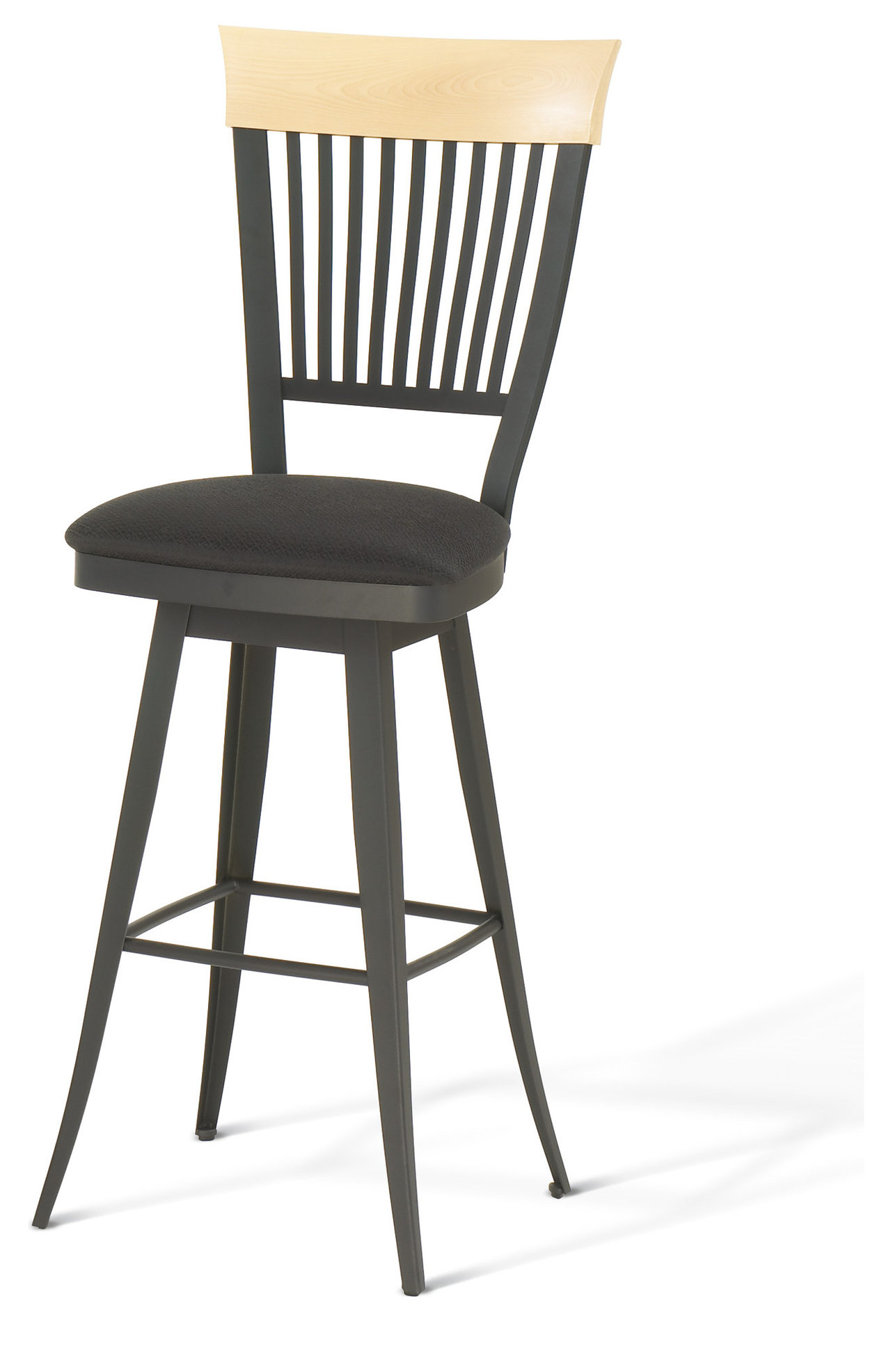 Amisco Annabelle Swivel Stool with Wood Backrest 41419, 30 ...