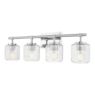 Landon 4-Light Vanity, Chrome - Transitional - Bathroom Vanity Lighting ...