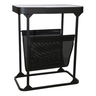 Metal 22" Magazine Rack, Black, 18x10x22" - Industrial - Magazine Racks ...