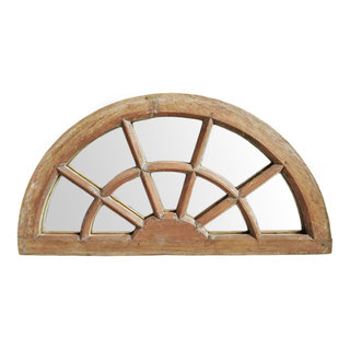Consigned Antique Window Transom Arch Mirror - Farmhouse - Wall Mirrors ...