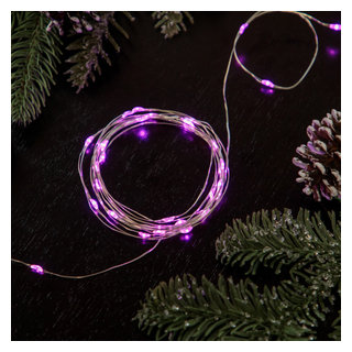 100-Count LED Micro Fairy Lights - Pink - Modern - Holiday Lighting ...