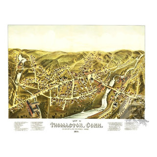 Old Map of Thomaston Connecticut 1879, Vintage Map Art Print, 18"x24 ...