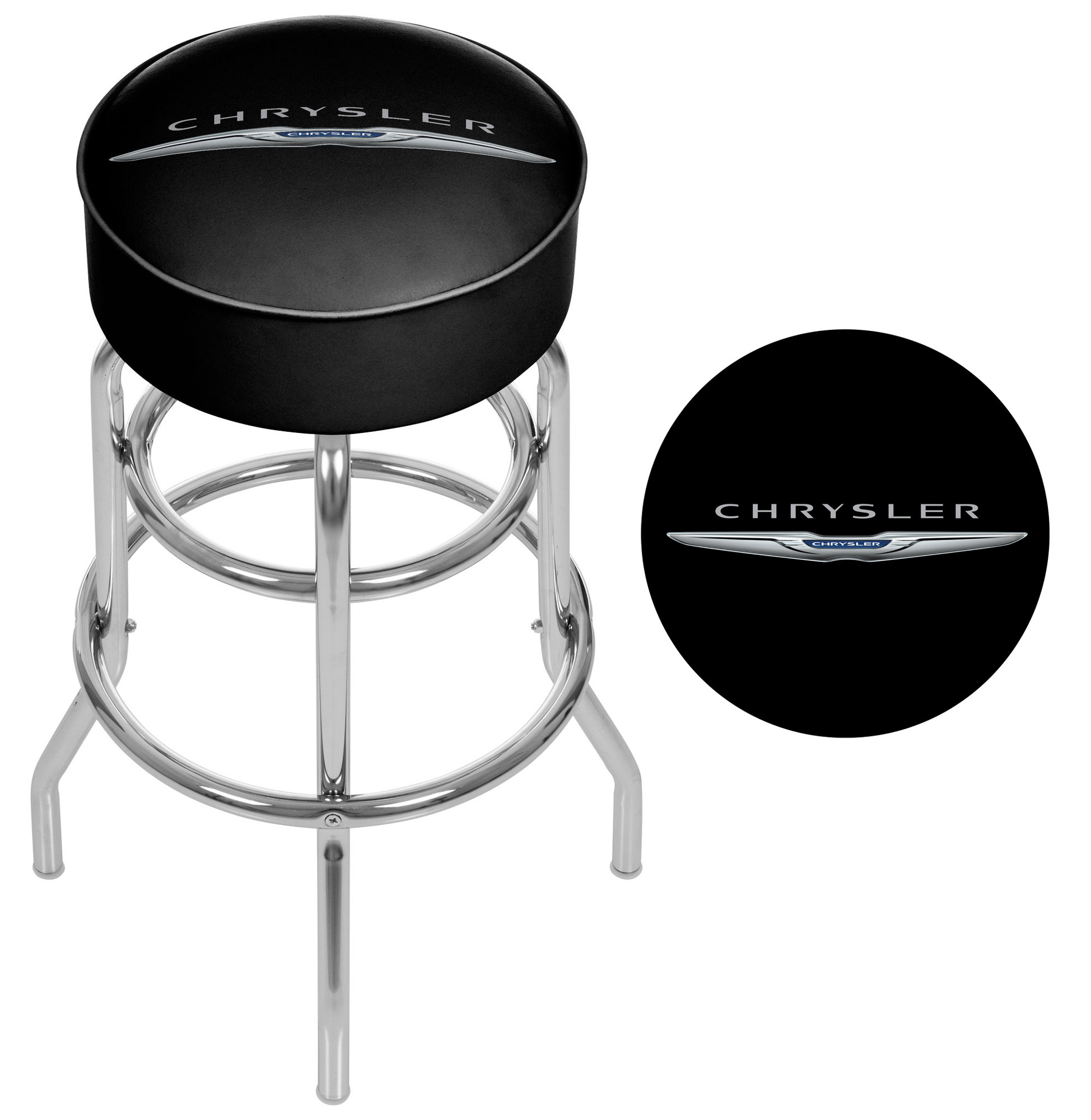 Chrysler Padded Swivel Bar Stool - Traditional - Bar Stools And Counter ...