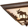 Yellowstone 14-in Moose Flush Mount Ceiling Light Burnished Bronze ...