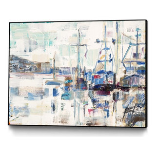Giant Art Canvas 24x18 Across A Line Framed in Pink - Beach Style ...