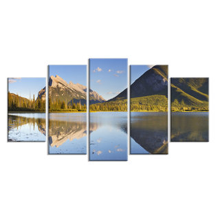 "Vermillion Lakes and Mount Rundle" Landscape Wall Art, 60"x32 ...