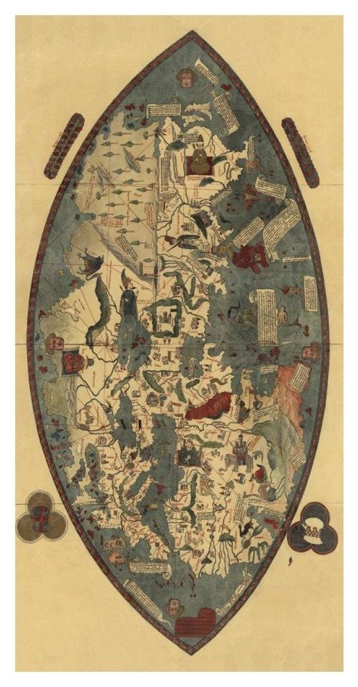 "Genoese World Map" Digital Paper Print by Paolo del Pozzo Toscanelli ...