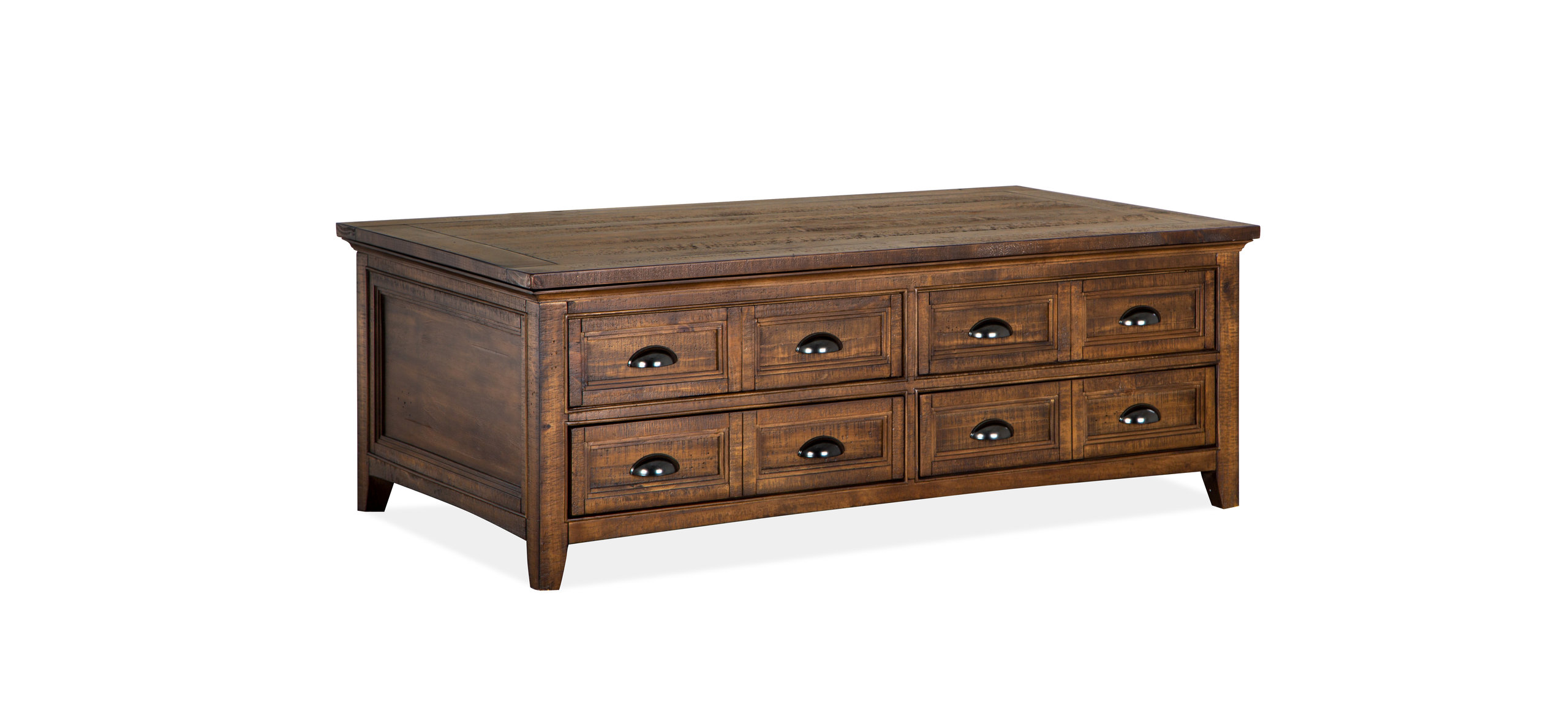 Lift Top Storage Cocktail Table With Casters - Rustic - Coffee Tables ...