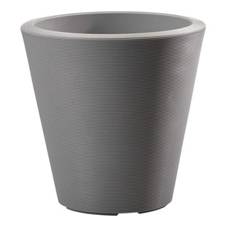 Crescent Garden Madison Planter, Double-Walled Plant Pot, 16" (Slate ...