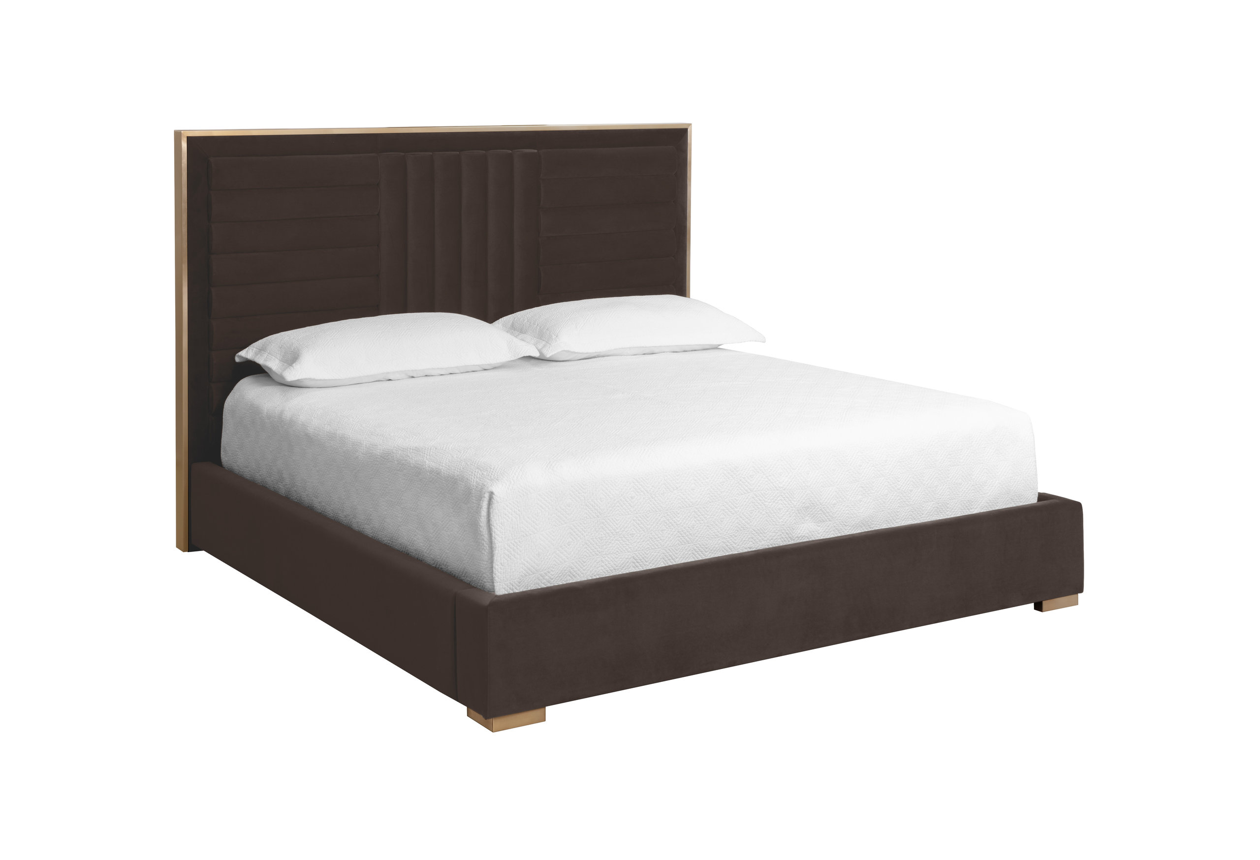 Mabel Bed, King, Meg Dark Brown - Contemporary - Platform Beds - by ...