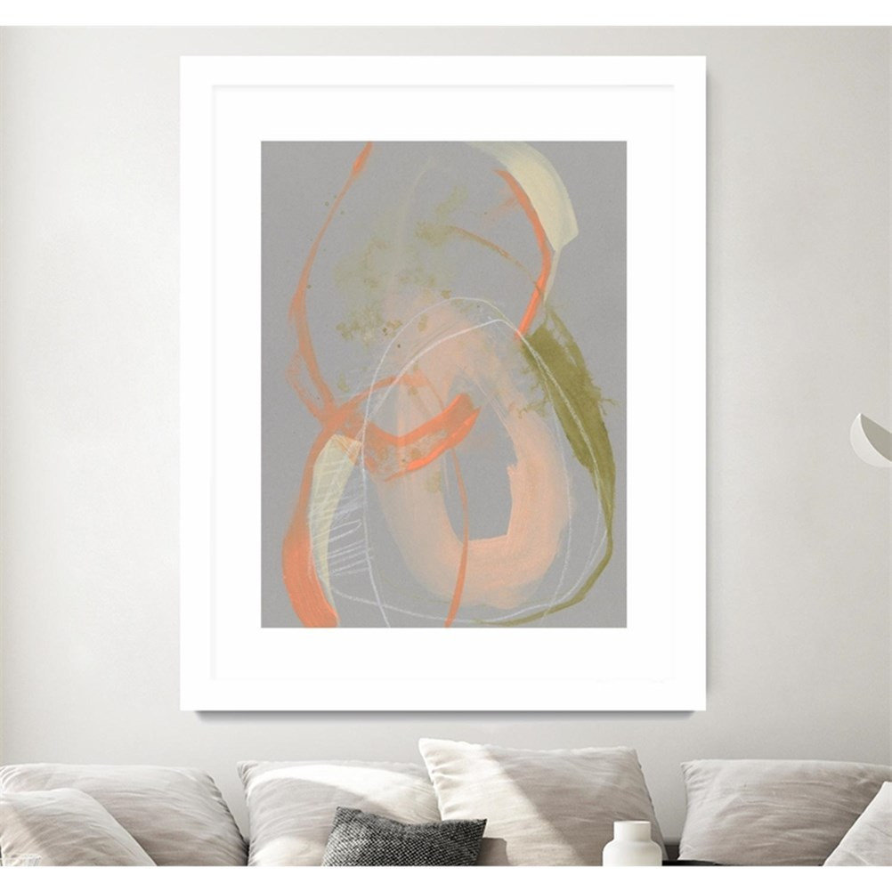 Giant Art 30x40 Pastel Loops I Matted and Framed in White ...