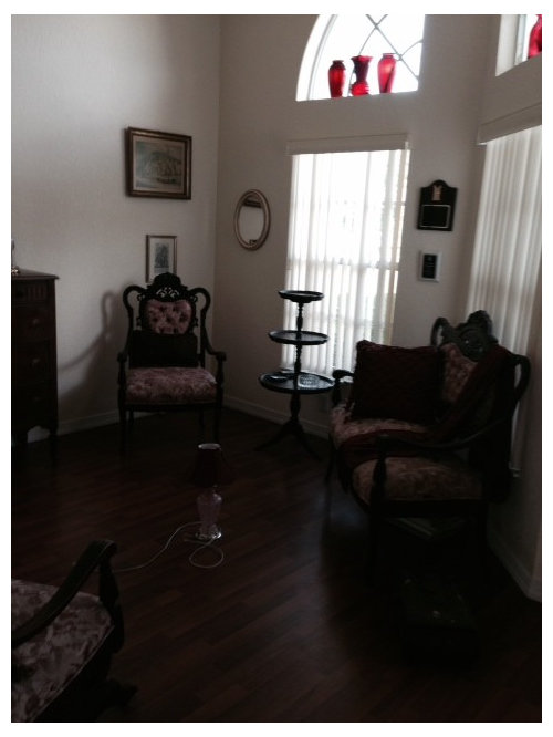 Need help coordinating small entry parlor furniture