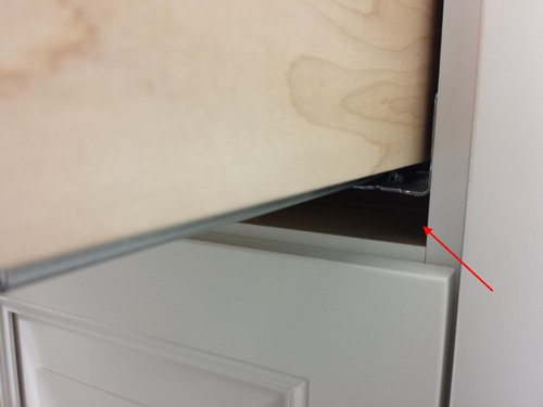 Allowance for bottom-mount drawer slides: inconsistent gaps | Houzz Forum
