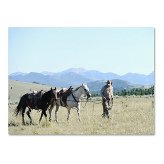 'Montana Horse Rancher' Canvas Art by Preston, 18" x 24" - Traditional ...