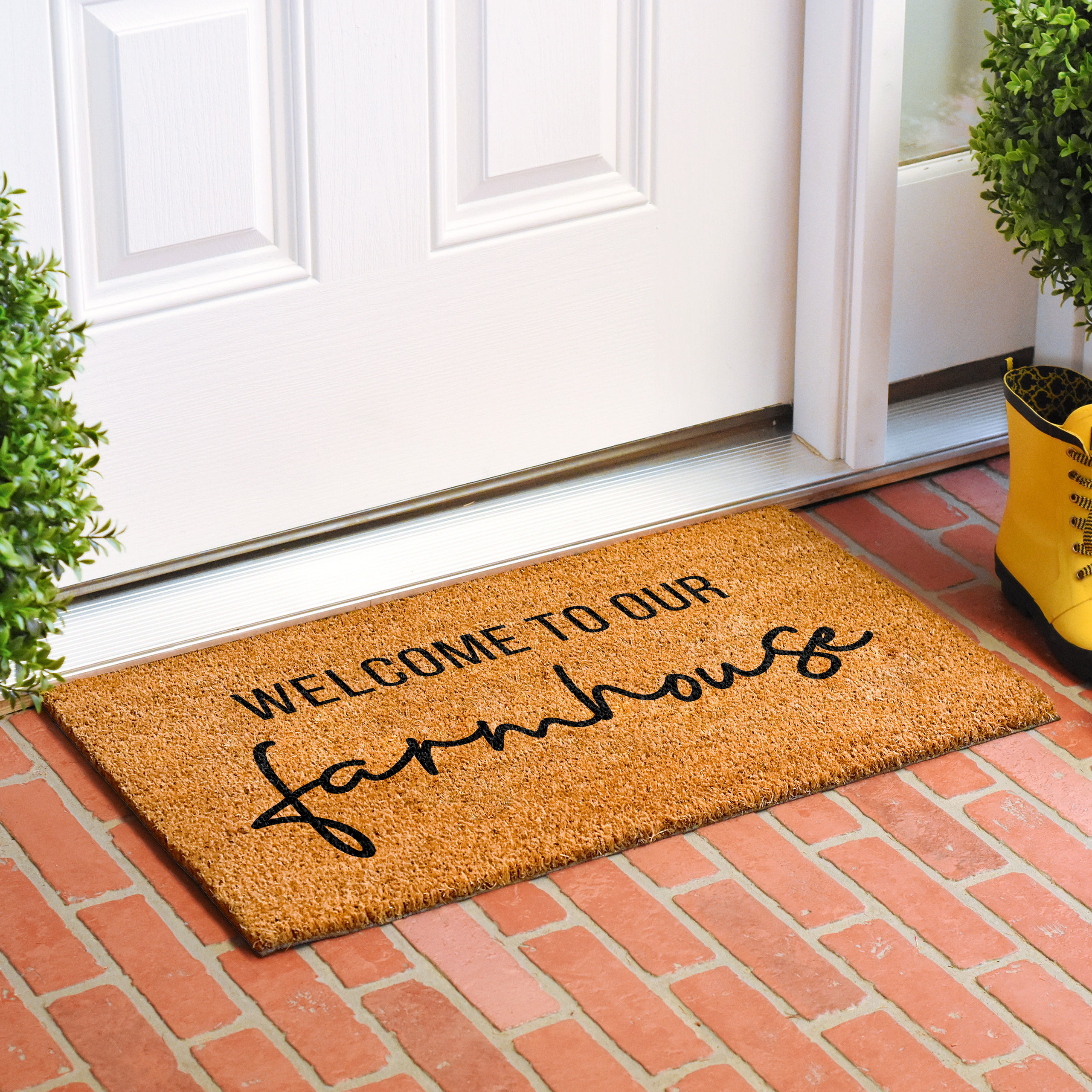 Calloway Mills Welcome to our Farmhouse Doormat, 24x36 - Farmhouse ...