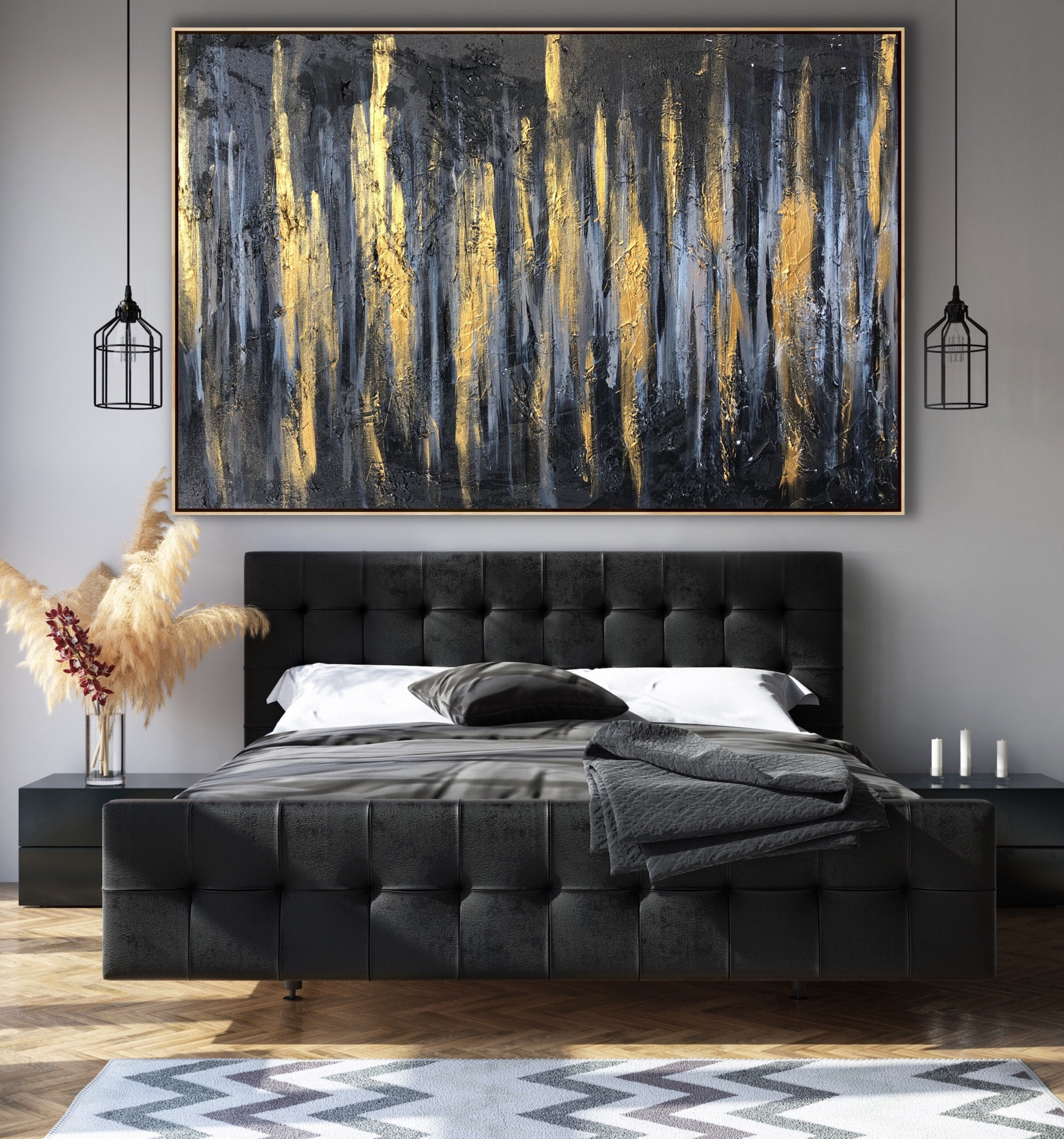 Shiny 72x36 inches Contemporary Art Large Modern Painting Wall Art ...