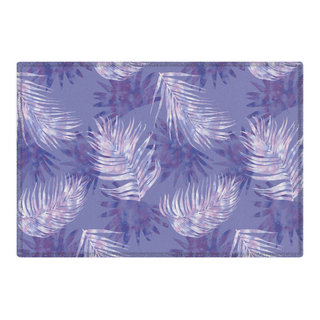 Jacqueline Maldonado Palms Overlay Purple Outdoor Rug, 4'x6' - Tropical ...