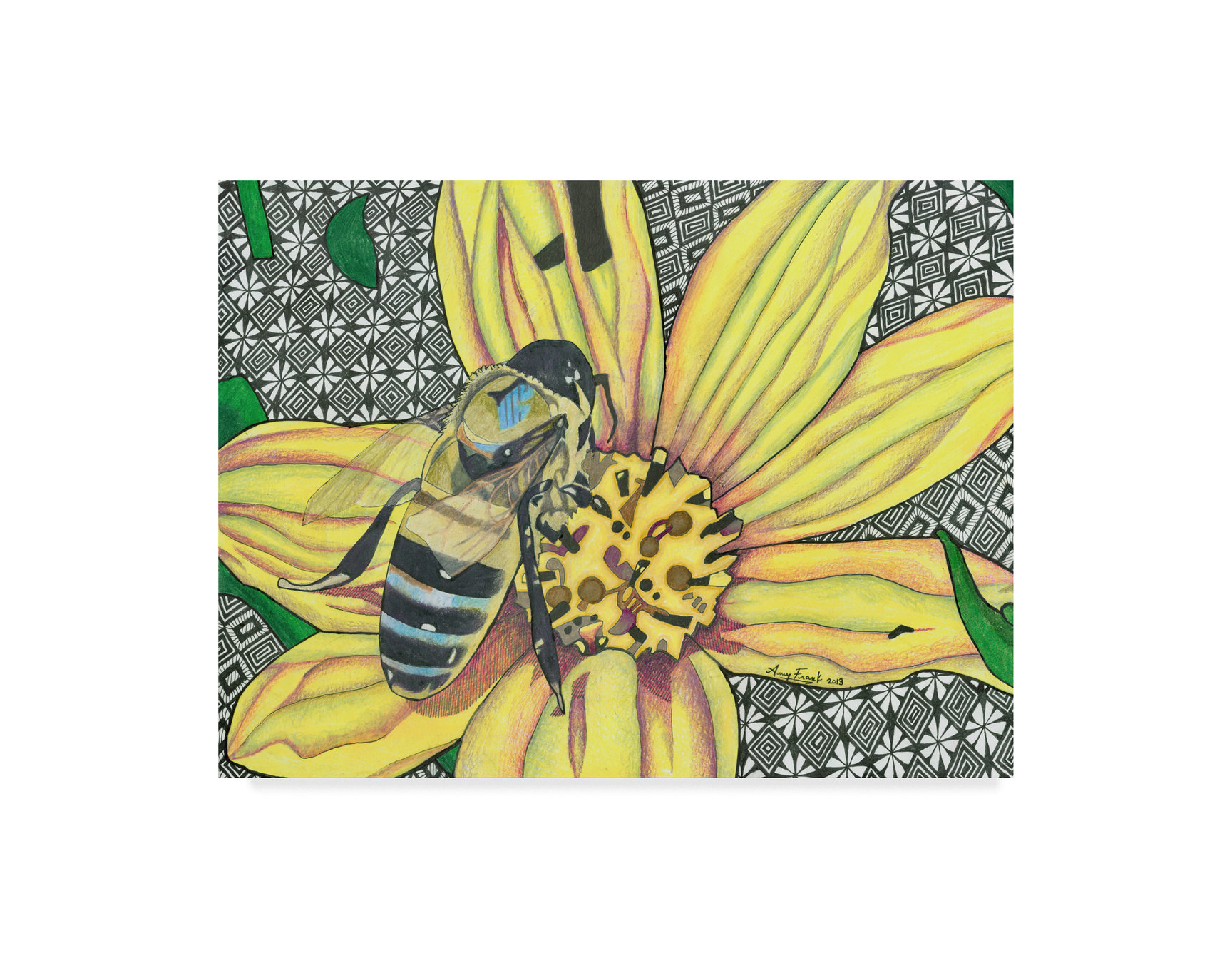 Amy Frank 'The Bee' Canvas Art, 18"x24" - Farmhouse - Prints And ...