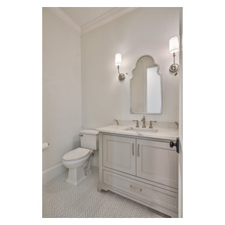 Brick and Stucco Acadian - French Country - Powder Room - Houston - by ...