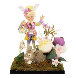 Mark Roberts 2021 Spring Elfin with Rabbit Arrangement Figurine, Small ...
