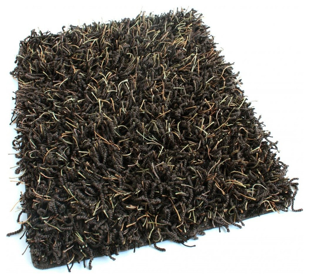 Chocolate Parfit Shaggy Area Rug With Polyester Edges, XXL 12'x16 ...