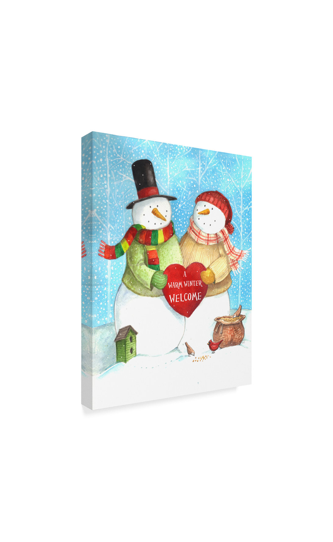 Melinda Hipsher 'Warm Welcome Snowman' Canvas Art, 19"x14 ...