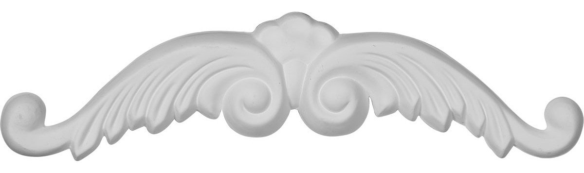 9"W x 2"H x 5/8"P Wings Center with Scrolls Onlay - Traditional ...