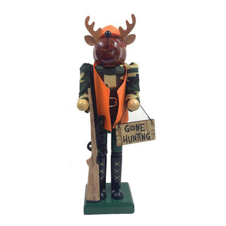 14" Gone Hunting Nutcracker - Eclectic - Holiday Accents And Figurines ...