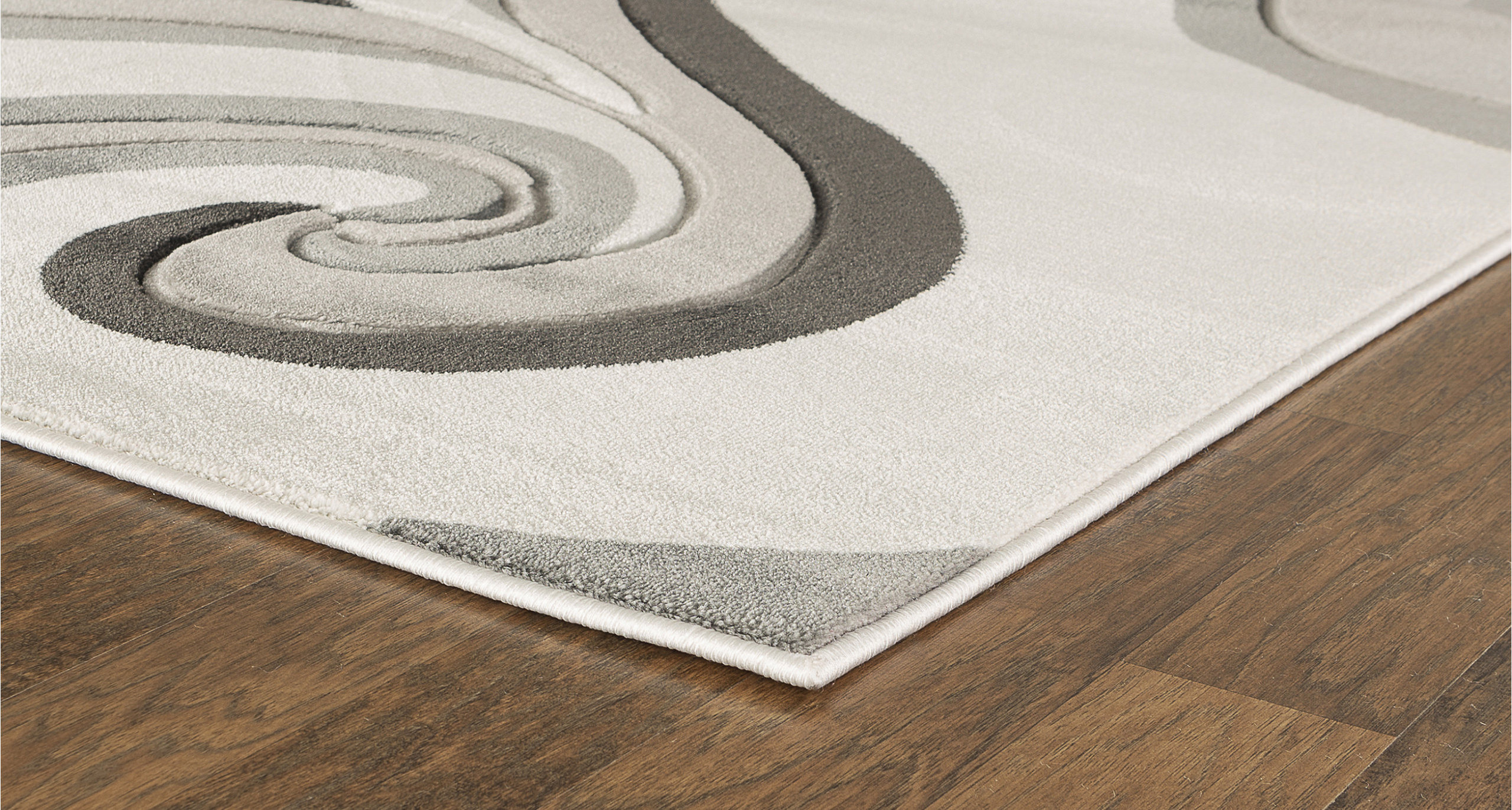 Silver Grey Swirls Hand-Carved Soft Living Room Modern Contemporary ...