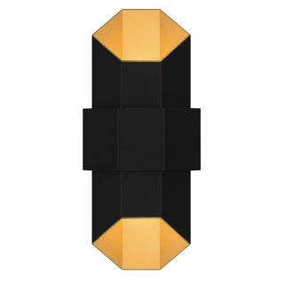Chasm LED Outdoor Wall Mount, Matte Black Gold - Modern - Outdoor Wall ...