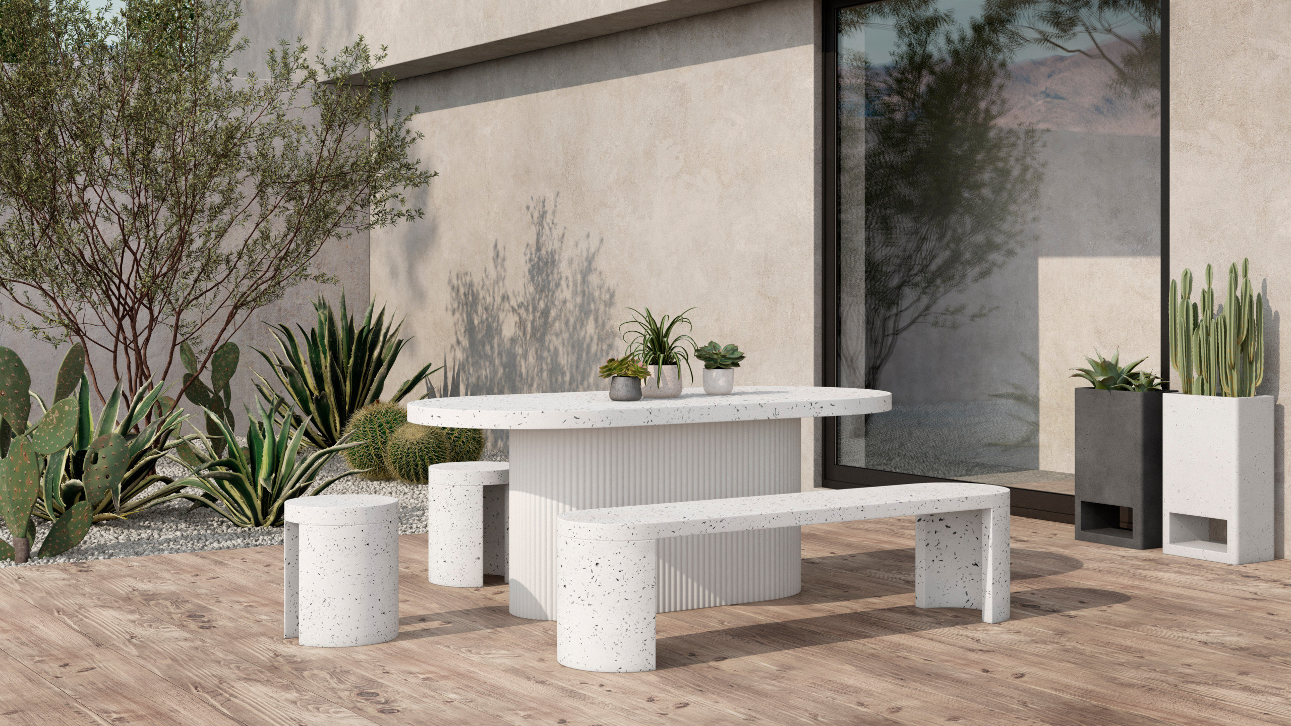 Lyon Outdoor Bench - Transitional - Outdoor Benches - by HedgeApple | Houzz