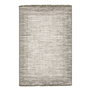 Genoa Weathered Textures Beige/ Black Flatwoven Indoor-Outdoor Area Rug ...
