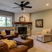 Corner Gas Fireplace Designs - Traditional - Basement - Minneapolis ...