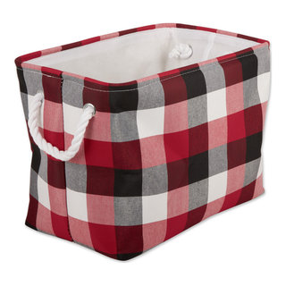 DII Polyester Bin Tri Color Cardinal Red Rectangle Large 17.5"x12"x15 ...