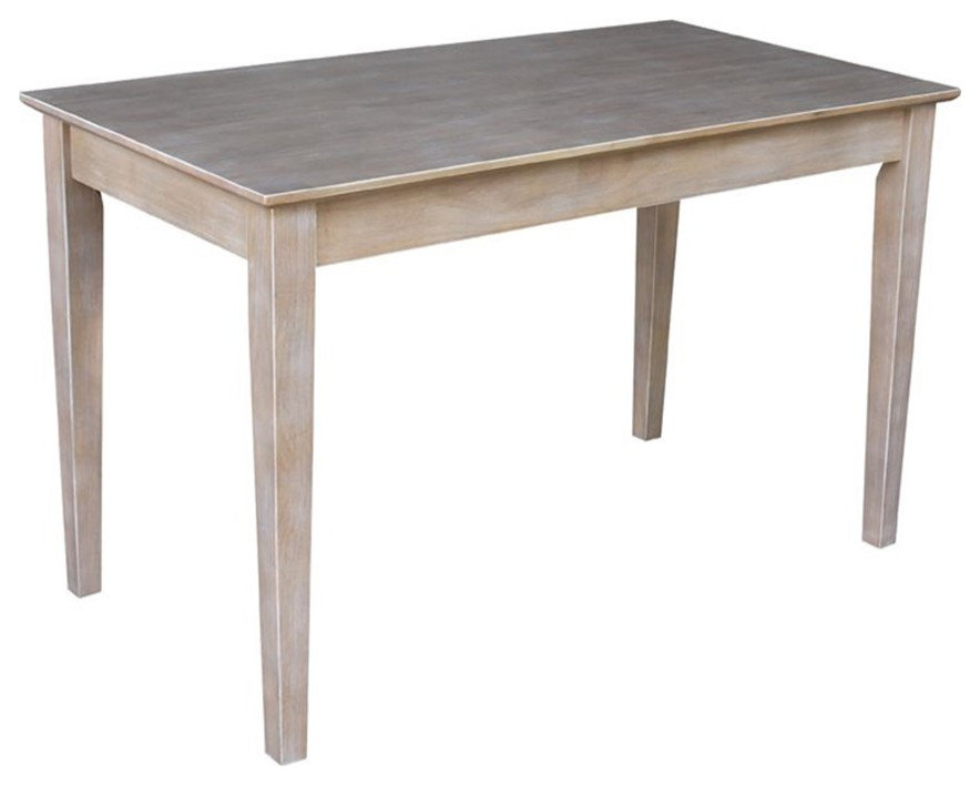 Pemberly Row Traditional Wood Writing Desk With Drawer in Unfinished ...