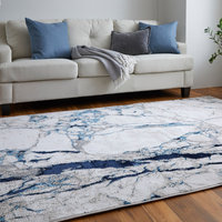 Weave & Wander Armada Modern Ivory/Blue Rug, 5'x8' - Contemporary ...
