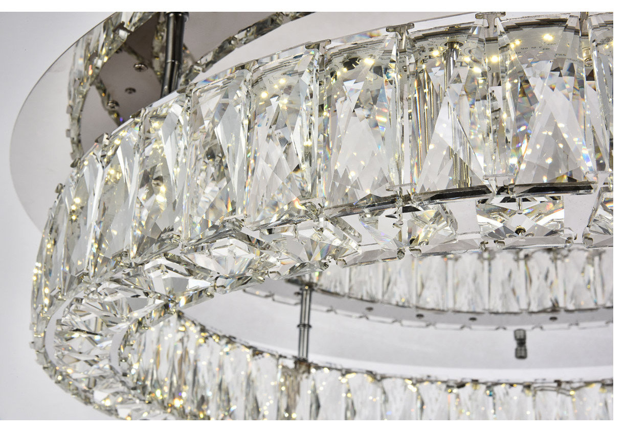 Monroe 1 Light Flush Mount, Chrome - Contemporary - Flush-mount Ceiling ...