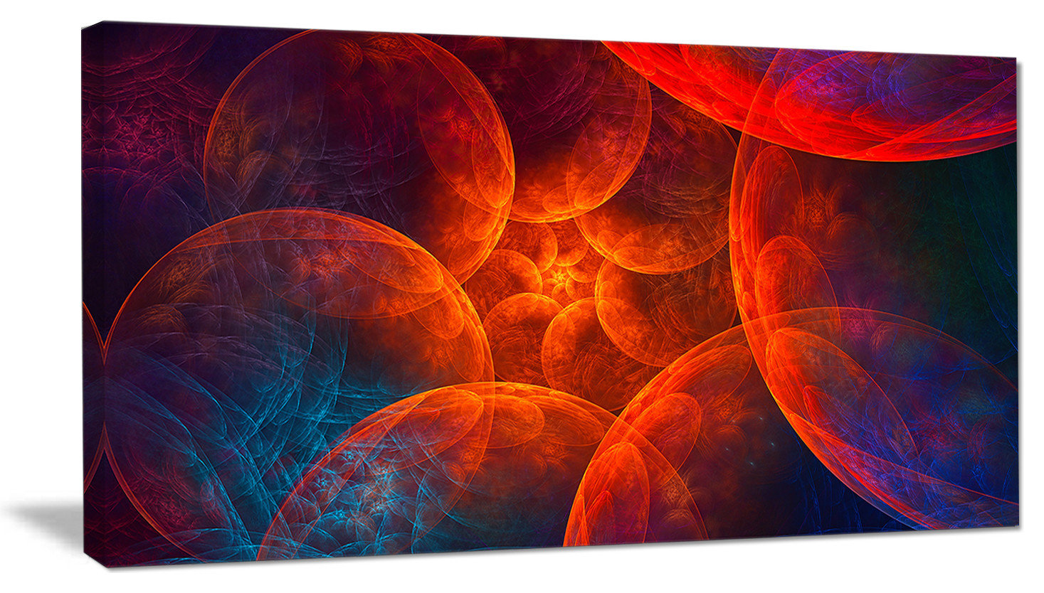 Biblical Sky with Red Clouds, Abstract Wall Art Canvas, 40"x20"x1 ...