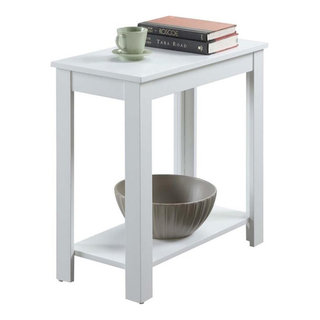 Convenience Concepts Designs2Go Baja Chairside End Table in White Wood ...